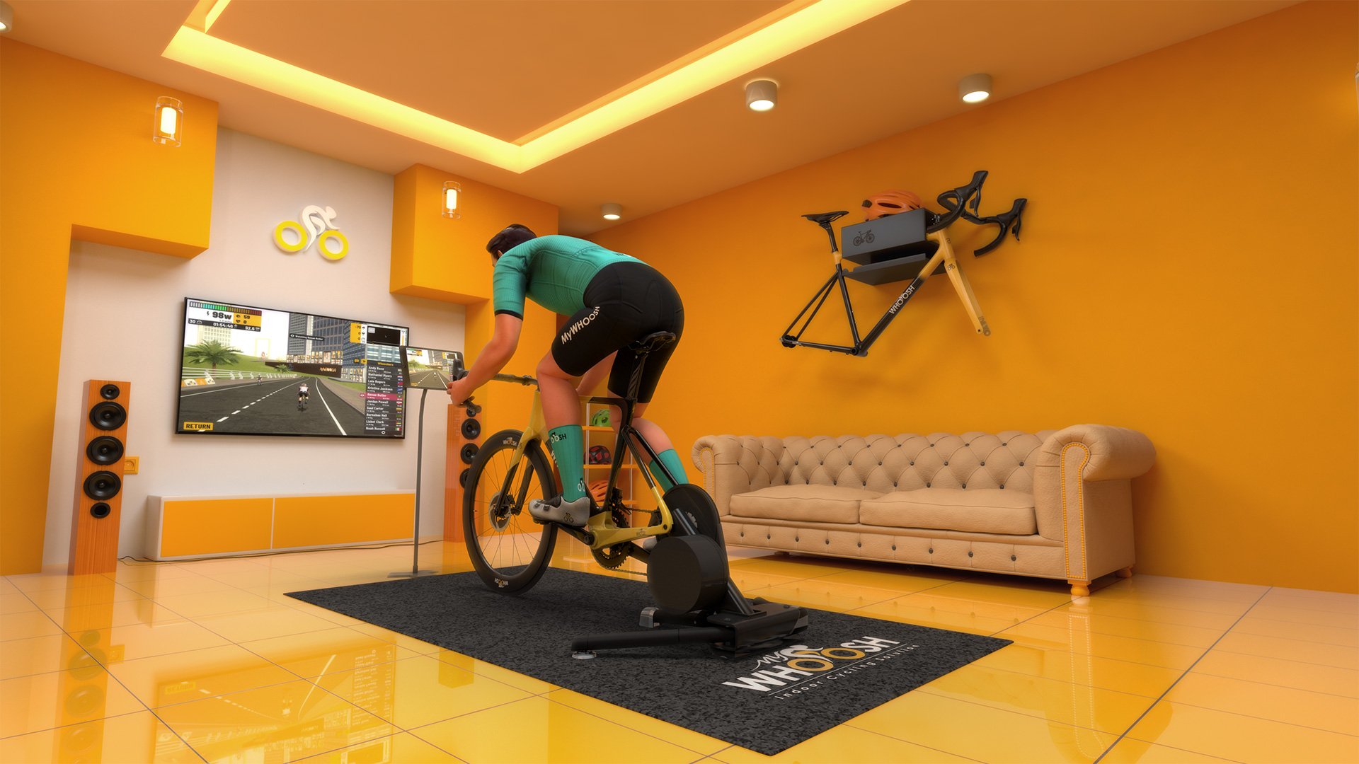 Virtual cycling - Inside Vs Outside Ride Dynamic | MyWhoosh